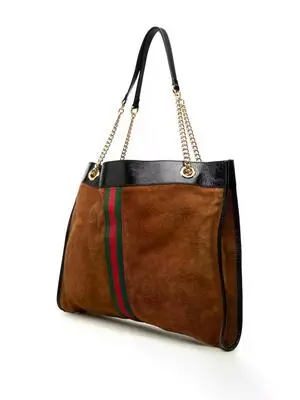 Gucci 2000-2015 Large Suede Web Rajah Tote Bag