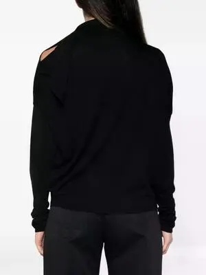 NUDE Cut-out Pussy-bow Sweater