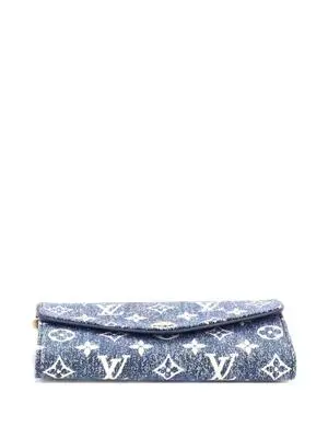 LOUIS VUITTON Sarah Wallet Nm Monogram Jacquard Denim Small Wallets