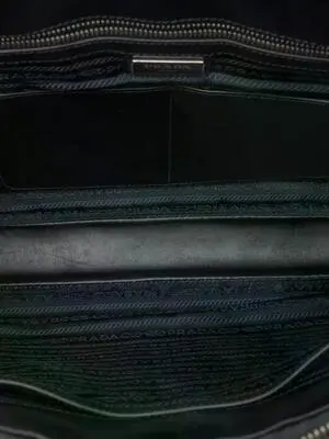 Prada 2000-2013 Saffiano Striped Business Bag