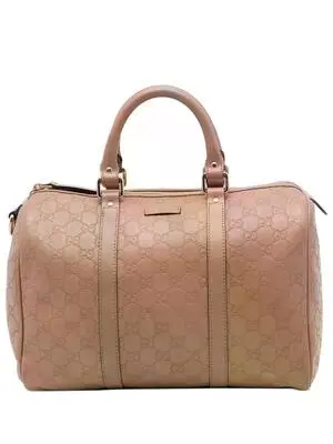 Gucci 2016-2026 Medium Guccissima Joy Boston Bag - Brown