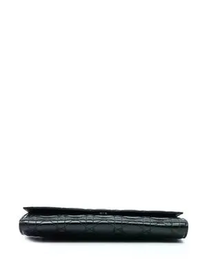 Dior 2010 Patent Cannage Clutch With Chain Crossbody Bag