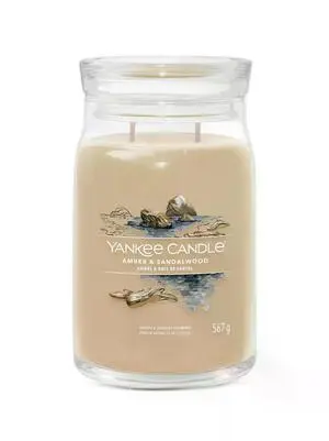 YANKEE CANDLE Amber & Sandalwood Signature Large Jar Candle - Neutrals