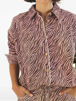 FAVORITE PEOPLE Lake Zebra-pattern Shirt