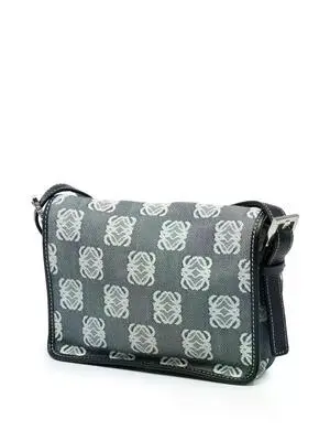 Loewe 2003 Anagram Canvas Flap Crossbody Bag