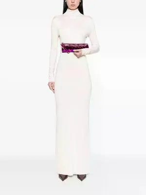 Miu Miu 2010-2026 Sequin And Leather Wristlet Clutch Bag