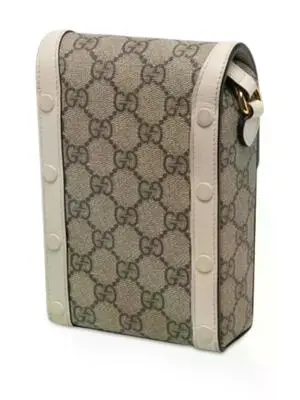 Gucci 2000-2015 Mini Gg Supreme Horsebit 1955 Crossbody Bag - Neutrals