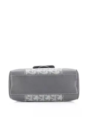 Goyard Saigon Top Handle Bag Coated Canvas With Leather Mini Shoulder Bag - Grey