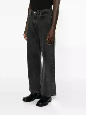 ERL Logo-embroidered Wide-leg Jeans