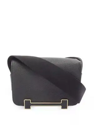 Hermès Geta Leather Shoulder Bag - Black