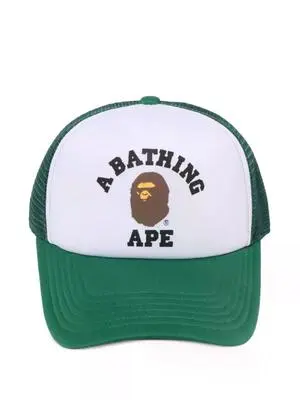 A BATHING APE College Ape Mesh-panel Cap - Green