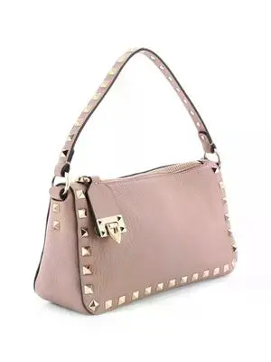 Valentino Garavani Rockstud Zip Pochette Leather Small Shoulder Bag