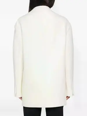 Malo Double-breasted Scoop-neck Coat - Neutrals