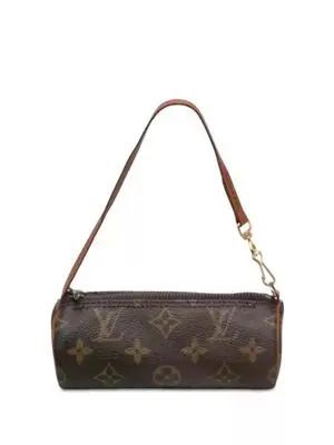 LOUIS VUITTON 1990-2010 Monogram Papillon Pochette Handbag - Brown