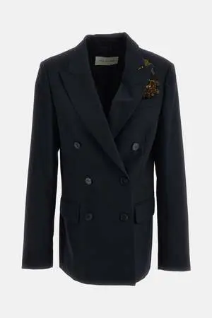 Dries Van Noten Embroidered Double Breasted Blazer - Multicolor