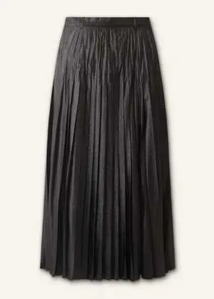 ME+EM Metallic Dramatic Pleated Full Length Skirt