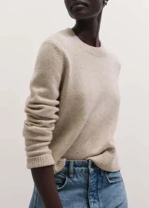 ME+EM Relaxed Crop Sweater - Cream
