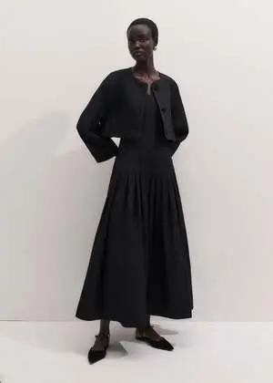 ME+EM Structured Strappy Maxi Dress - Black