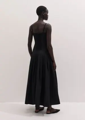 ME+EM Structured Strappy Maxi Dress - Black