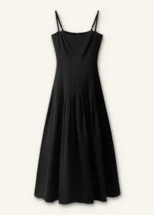 ME+EM Structured Strappy Maxi Dress - Black