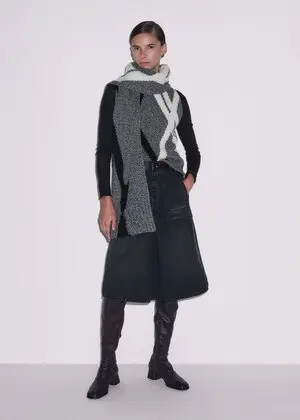 ME+EM Exploded Argyle Straight Knit Vest