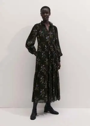 ME+EM Wild Winter Floral Print Maxi Dress With Cami + Belt