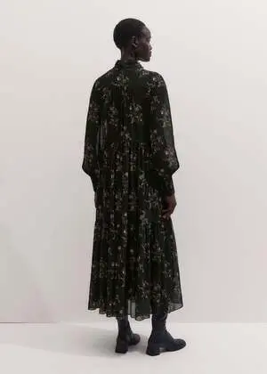 ME+EM Wild Winter Floral Print Maxi Dress With Cami + Belt