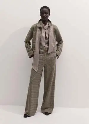 ME+EM Relaxed Zip Front Houndstooth Jacket