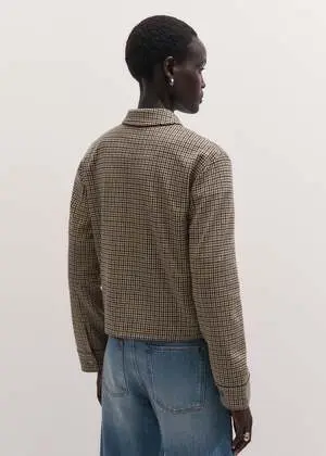 ME+EM Relaxed Zip Front Houndstooth Jacket