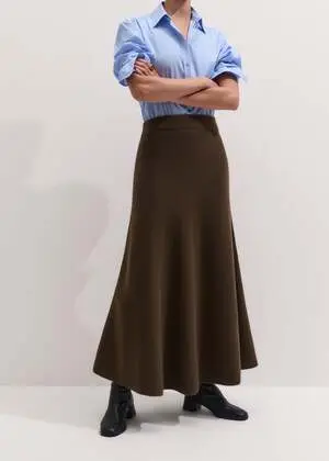 ME+EM Felted Merino Relaxed Knit Maxi Skirt