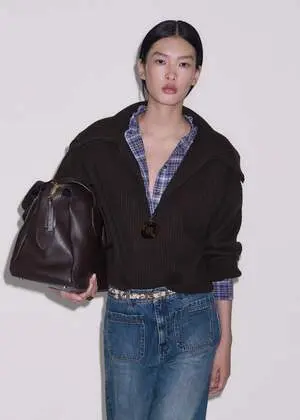 ME+EM Cotton Check Blouse