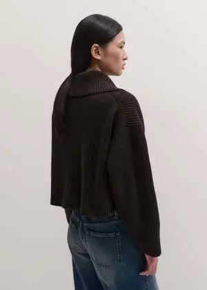 ME+EM Sculptural Zip Sweater