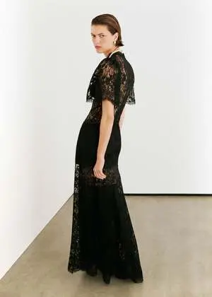ME+EM Fluid Lace Full Length Gown + Slip