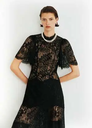 ME+EM Fluid Lace Full Length Gown + Slip