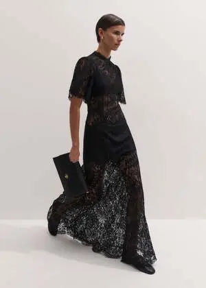 ME+EM Fluid Lace Full Length Gown + Slip