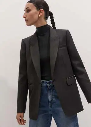 ME+EM Sharp Shoulder Blazer