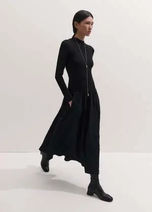 ME+EM Mixed Media Evening Maxi Dress
