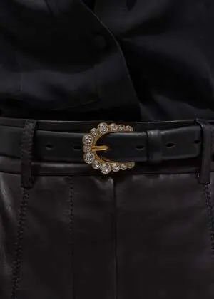 ME+EM Diamante Buckle Belt
