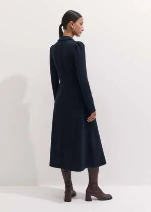 ME+EM Texture Clash Midi Dress
