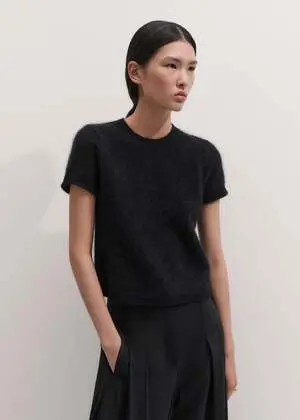 ME+EM Brushed Wool Shrunken Baby Tee