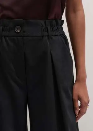 ME+EM Gathered Waist Taper Pant