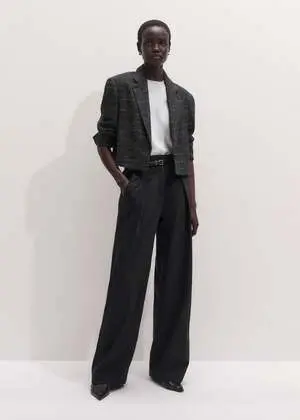 ME+EM Gathered Waist Taper Pant - Black
