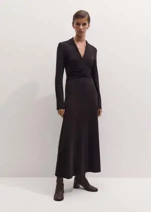ME+EM V Neck Maxi Dress
