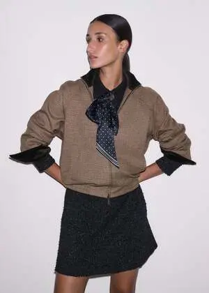 ME+EM Lurex Boucle Statement Button Mini Dress