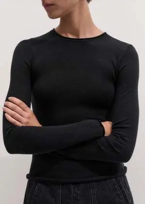 ME+EM Barely There Jersey Stitch Crew Neck