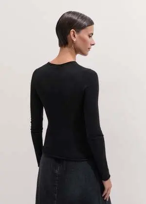 ME+EM Barely There Jersey Stitch Crew Neck