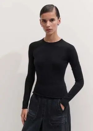 ME+EM Barely There Jersey Stitch Crew Neck
