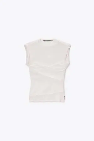Alexander Wang Twisted Bust Layered Tank - White