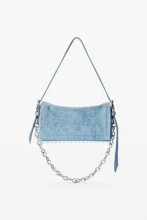 Alexander Wang Ricco Denim Slim Flap Bag - Blue