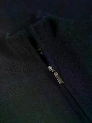DORIANI CASHMERE Half-zip Knitted Sweater - Blue
